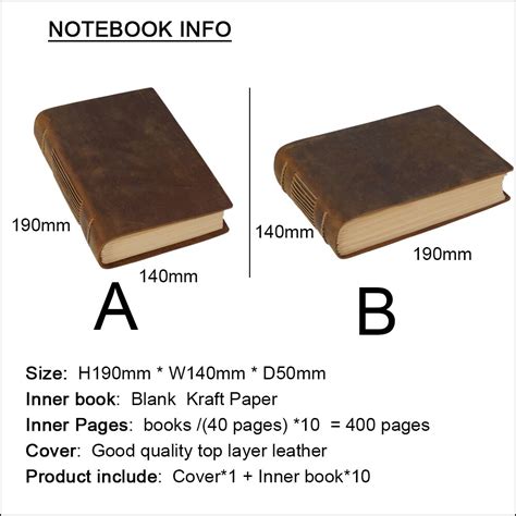 Handmade Notebook Leather Cover Journal Retro Diar Grandado