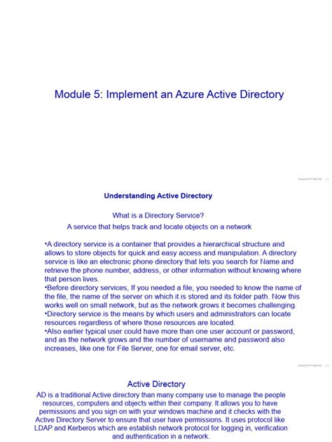 Ad And Azure Ad Pdf Active Directory Password