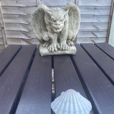 Stone Garden Gargoyle Gremlin Winged Gothic Ornament Etsy