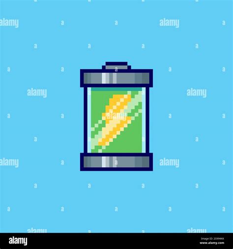 Pixel Art Battery Energy Game Asset Design Stock Vector Image And Art Alamy