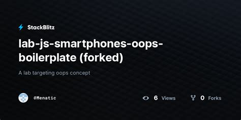 Lab Js Smartphones Oops Boilerplate Forked StackBlitz