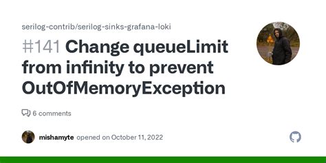 Change Queuelimit From Infinity To Prevent Outofmemoryexception Issue Serilog Contrib