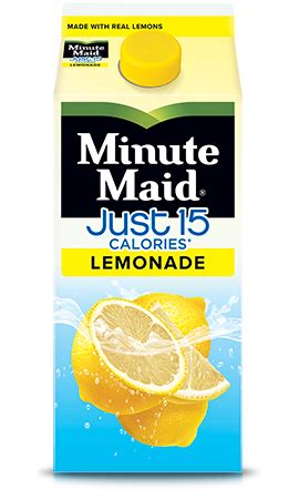 Just Calories Lemonade Low Sugar Juice Minute Maid