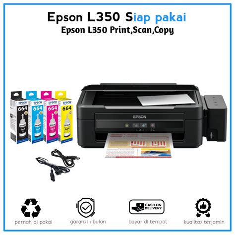 Printer Epson L350 Print Scan Copy Nozle Full Lazada Indonesia