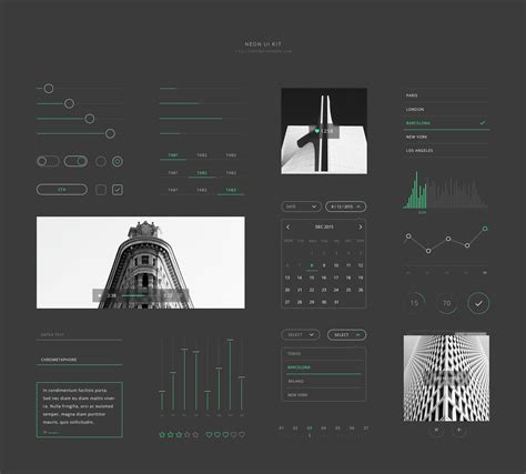 Freebie Neon Ui Kit Free Psd Ui Download