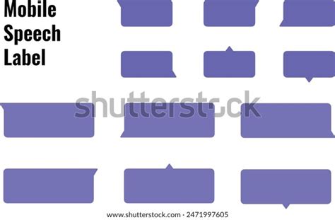 Mobile Speech Label Chatting Screen Mobile Stock Vector Royalty Free 2471997605 Shutterstock