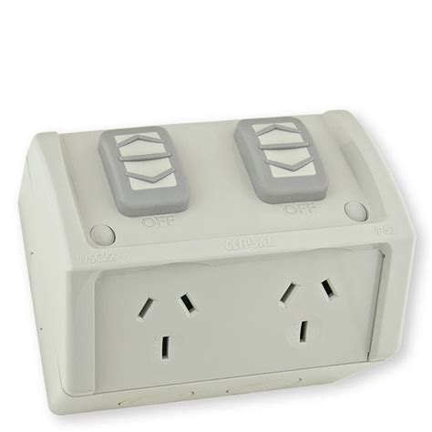 Clipsal Twin Gpo Power Point Weatherproof Socket Polyaire Online