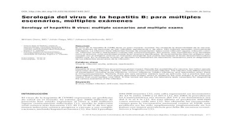 Serología Del Virus De La Epatitis B Para Mltiples · Del Antígeno