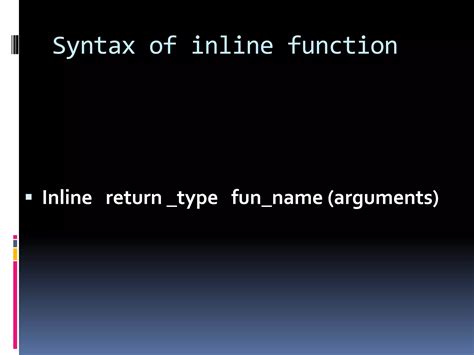 Inline Function Ppt