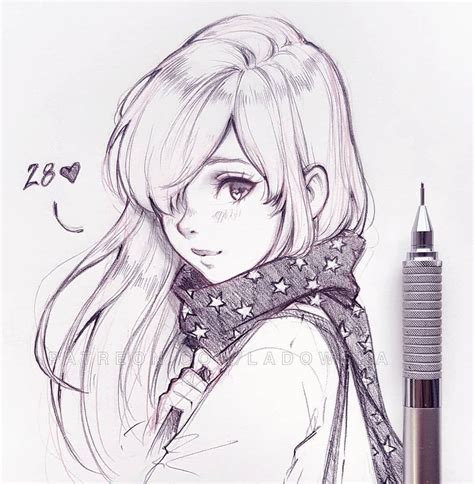 Cách Vẽ Anime Nữ Đơn Giản Bằng Bút Chì ️1001 Tranh Đẹp