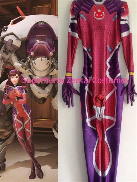 Buy Dva Costume 3d Print Dva White Rabbit Skin Zentai