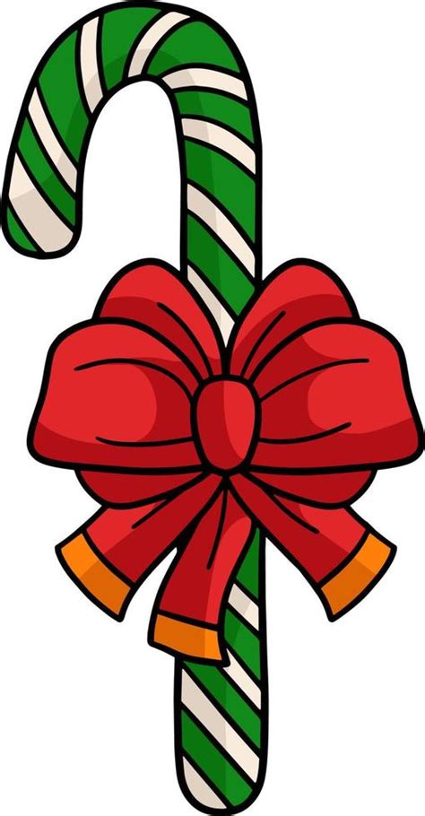 Christmas Candy Cane Cartoon Colored Clipart 11415640 Vector Art At