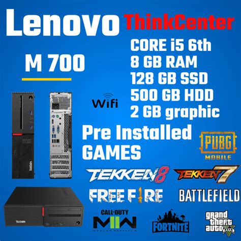 Lenovo Thinkcenter M700 Core I5 6th 8gb Ddr4 Ram 128gb Ssd 500 Gb