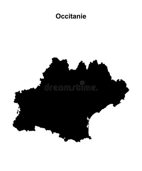 Occitanie Outline Map Stock Vector Illustration Of Design 360428540