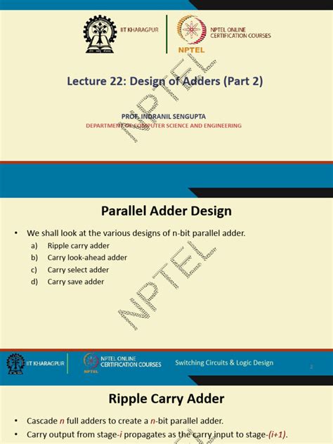 Lecture 22 Pdf Arithmetic Digital Electronics