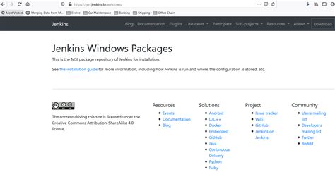 Jenkins Download And Deployment Page Windows Install Packages Not