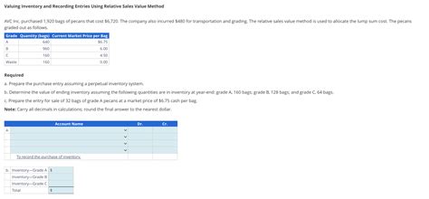 Solved Valuing Inventory And Recording Entries Using Chegg
