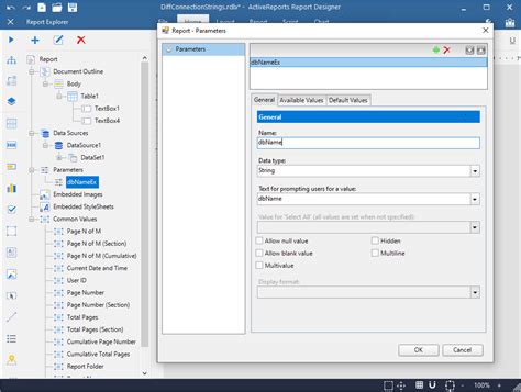 Use Dynamic Connection String In Data Source ActiveReports 18 NET