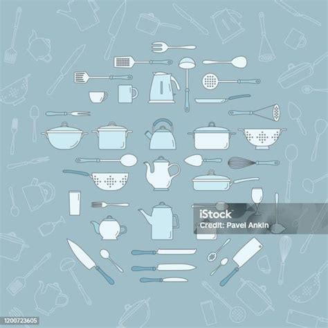 廚房餐具圖示設置 03向量圖形及更多住宅廚房圖片 住宅廚房 住宅房間 刨絲器 Istock