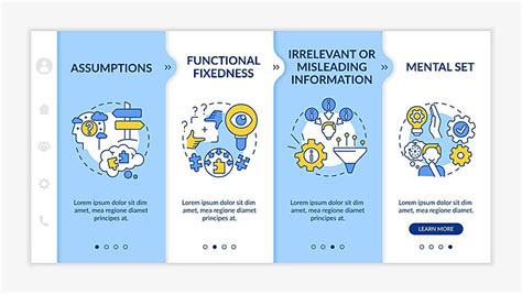 problem solving issues onboarding vector template bias thinking