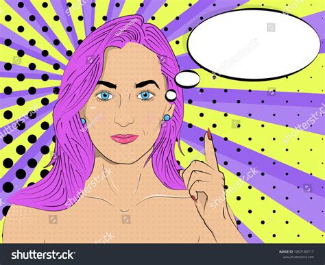 Vector Illustration Of Pop Art Style Beautiful Royalty Free Stock