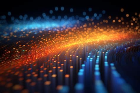 Premium Ai Image Flowing Particles Swarm With Glowing Trails Abstract Background Network