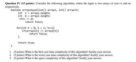 Solved Question Iv Points Consider The Following Chegg