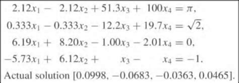 solved solve this linear system using gaussian elimination