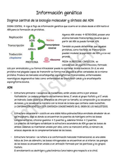 Información Genética Fmedstudent uDocz