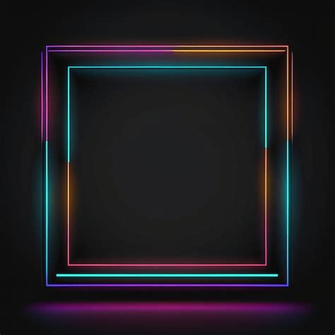 Cuadro De Neón En Fondo Oscuro Cuadro De Neon En Fondo Oscuros Vector