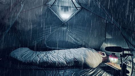 Camping In The Rain With Warm And Cozy Tent • Relaxing Asmr Youtube