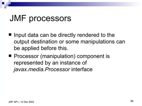java media framework api ppt