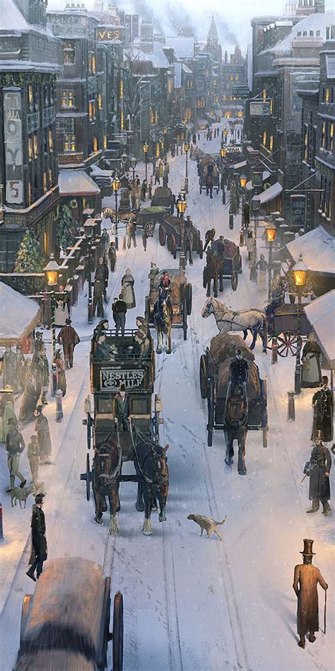 Papel De Parede Hd Para Desktop Inverno Neve Cidade Vintage Pessoa
