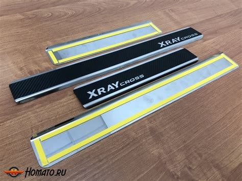 Накладки на пороги Лада Х Рей Кросс нержавейка, INOX в интернет ...