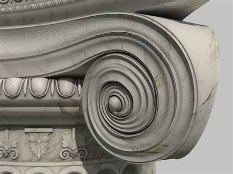 Ionic Column 3d Model 100 Max Free3d
