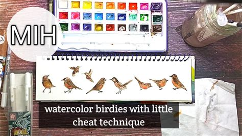 Watercolor Birds Painting Easy Cheat Watercolor Technique For