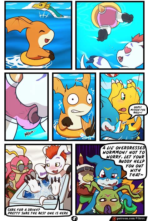Rule 34 Agumon Armadillomon Ass Beach Beak Blush Claws Clothing Comic