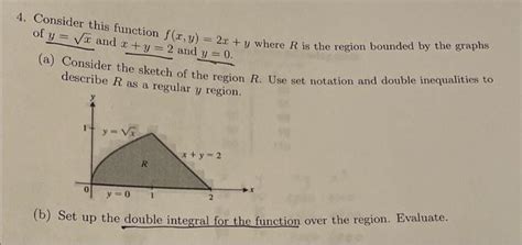 Solved 4 Consider This Function F X Y 2x Y Where R Is The