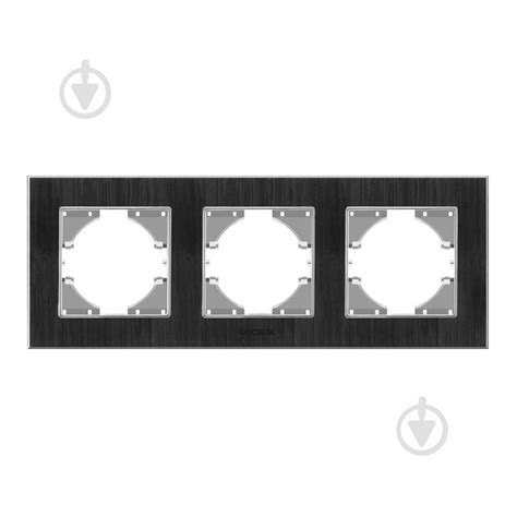 ᐉ Рамка трехместная Videx Binera горизонтальная черный Vf Bnfra3h B • Купить в Киеве Украине