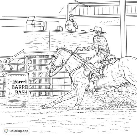 Dynamic Barrel Race Coloringapp