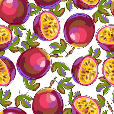 120 Passion Fruit Pulp Stock Illustrations Royalty Free Vector