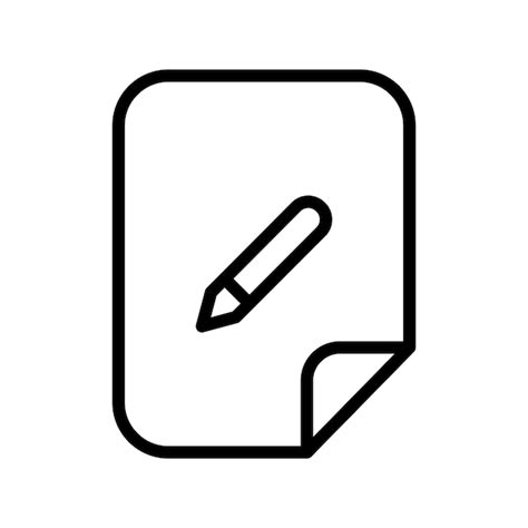 Icono de edición de archivo Vector Premium
