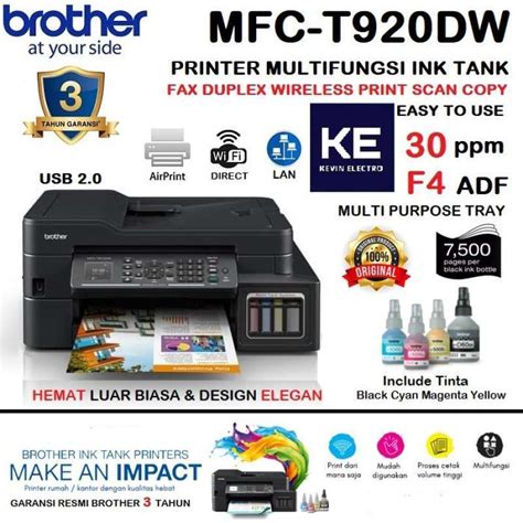Promo MFC T920DW Printer Ink Tank Multifunction T920 WiFi Duplex ADF