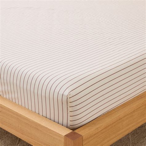Jude Organic Cotton Sunday Stripe Fitted Sheet Sheet Society
