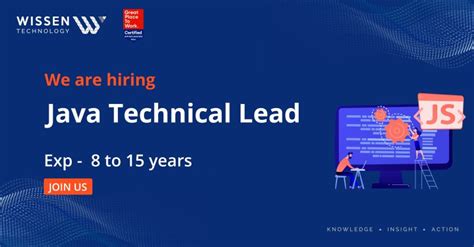 Wissen Technology On Linkedin Wissen Technology Is Looking For Java Technical Lead