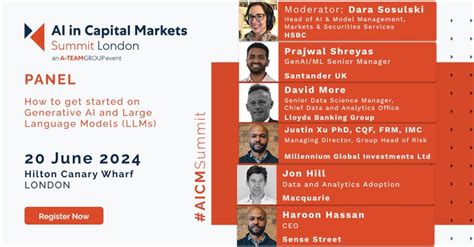Ai In Capital Markets Summit London Generative Ai And Llms Data Management Insight From A