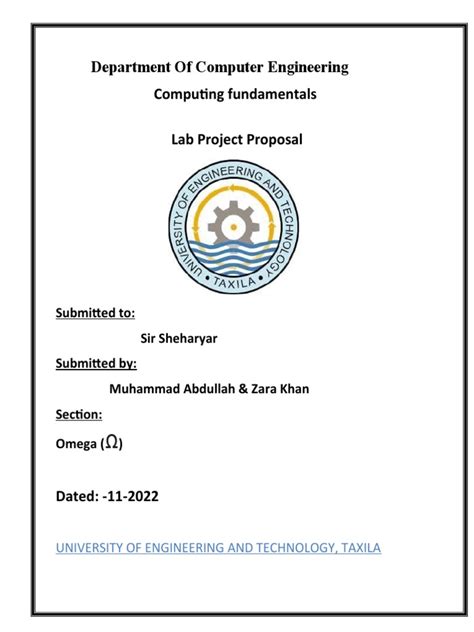 Lab Project Proposal Pdf