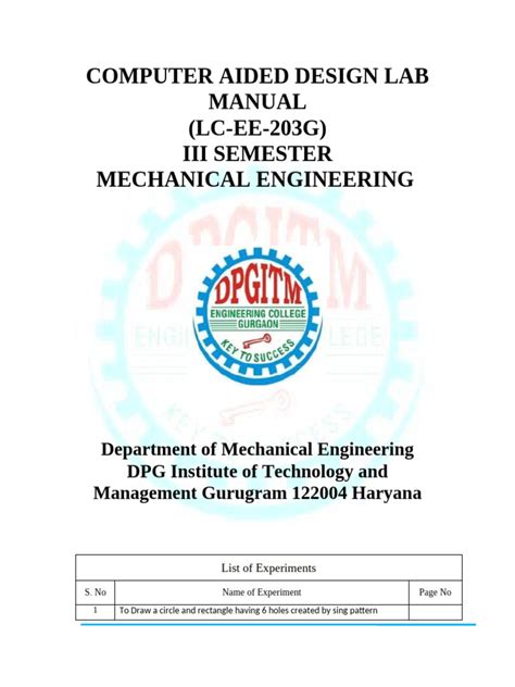 Cad Lab File Pdf