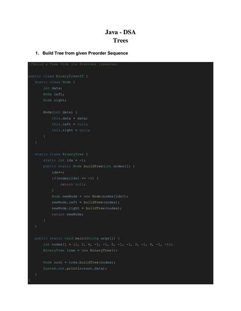 SOLUTION Java Lecture 29 Pdf Notes Binary Trees Core Java Study