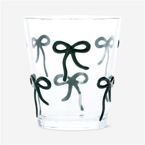 Drinking Glass With Embossed Bows 220 Ml Flying Tiger Copenhagen